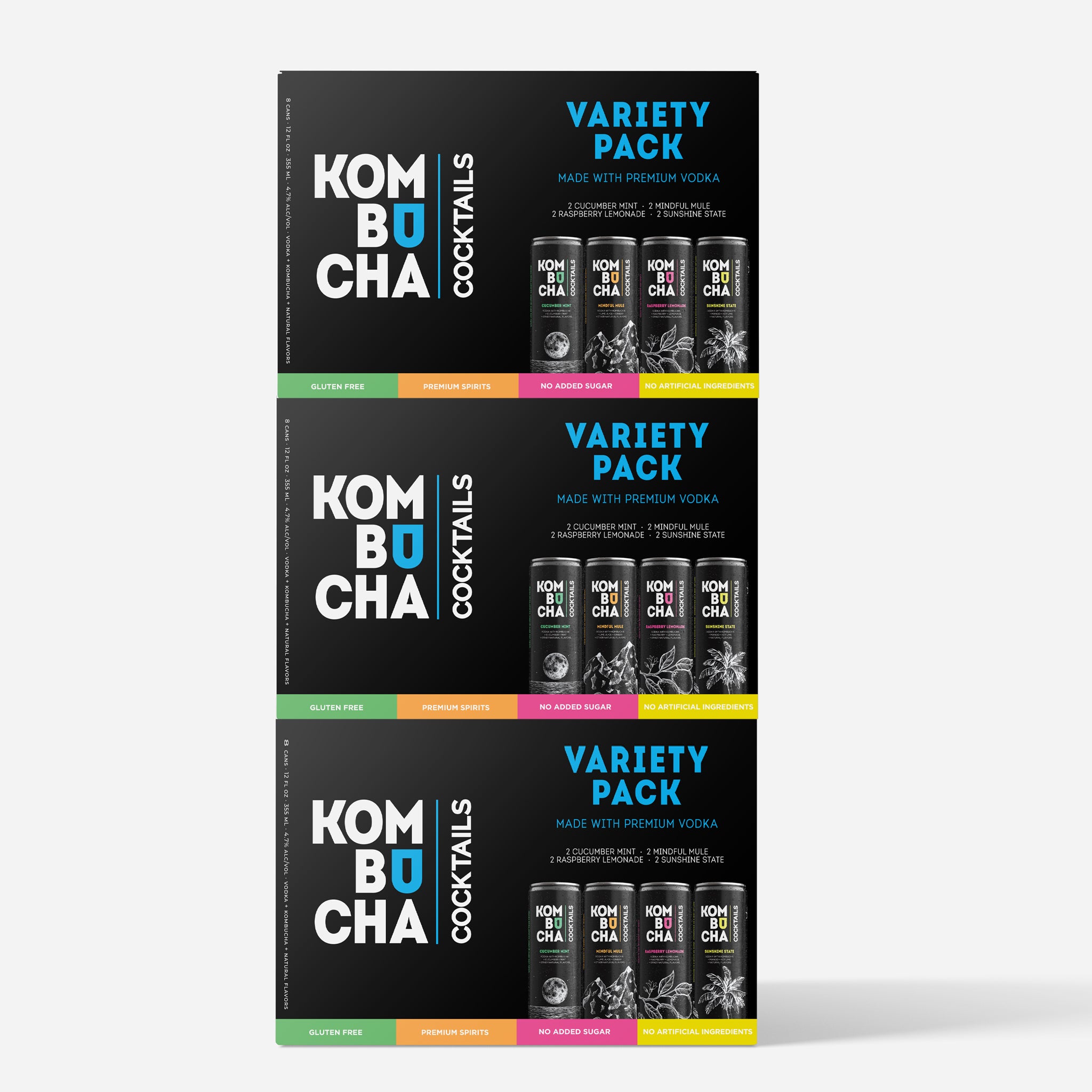 Vodka Variety Pack Case – KOMBUCHA COCKTAILS US